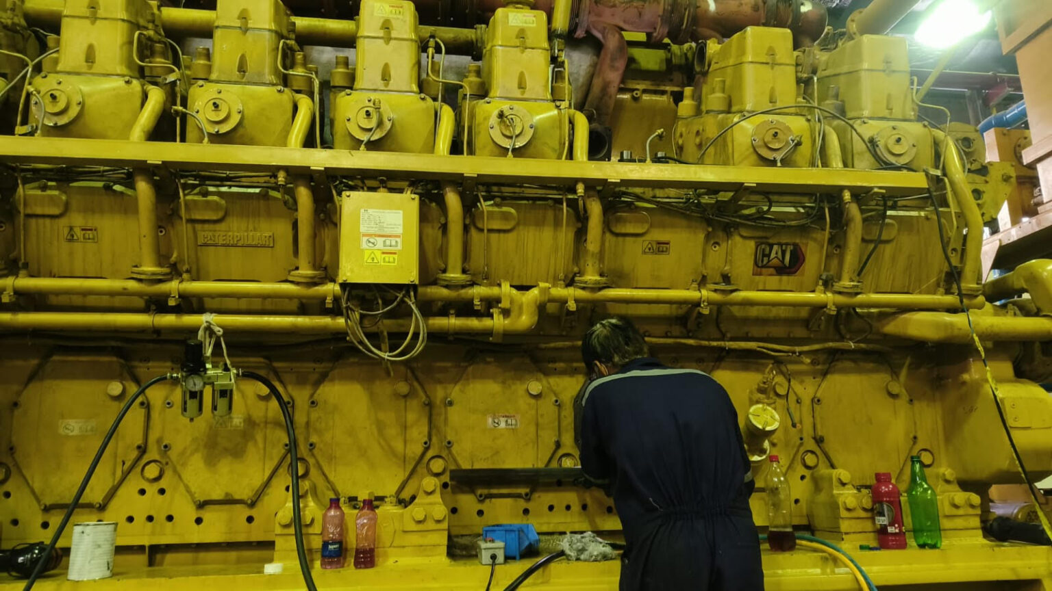 Caterpillar G3616 Crankshaft Repair On Site in Tehran